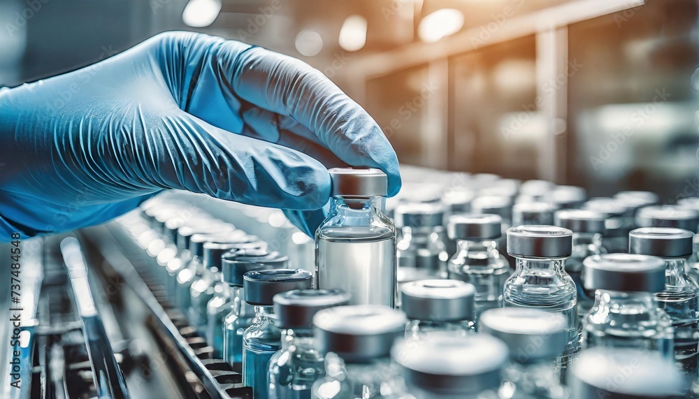 painstaking process of pharmaceutical manufacturing with a striking ...