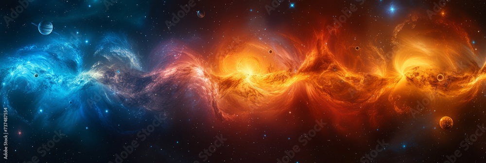 Solar System - Sun, Planets, and Comet Generative AI Stock Illustration ...