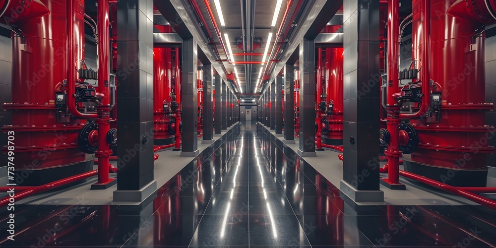 Foto de Ensuring Fire Safety: A Room Equipped with Fire Protection ...