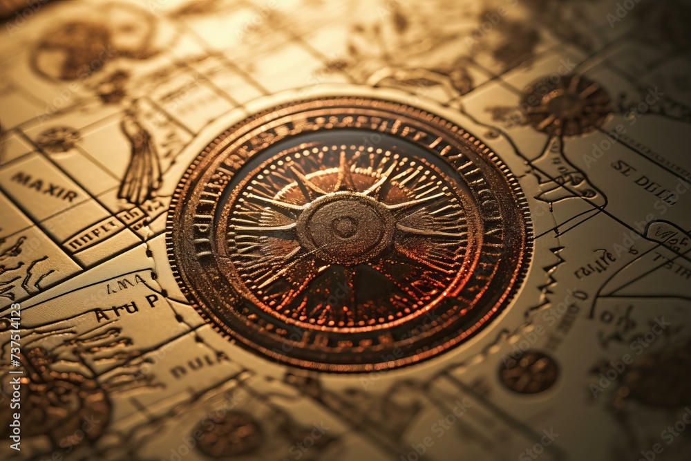 Detailed Closeup up photo of medieval post stamp. Retro old wax seal ...