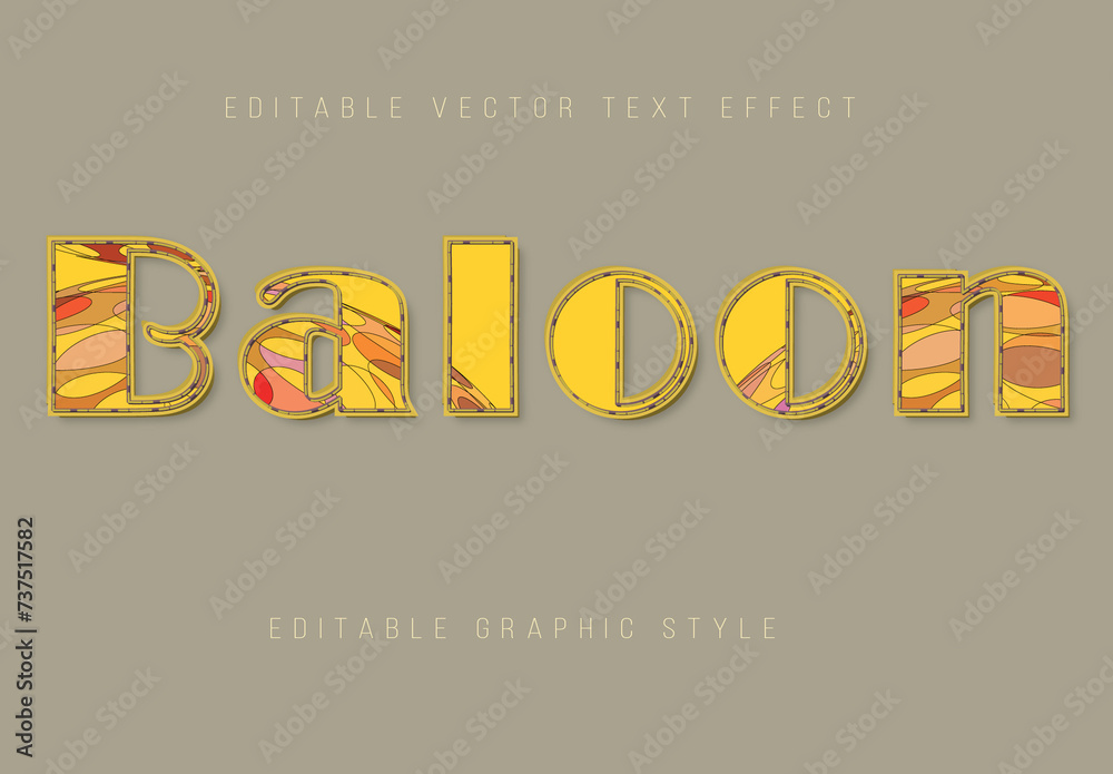 Baloon Editable Text Effect Stock Template | Adobe Stock