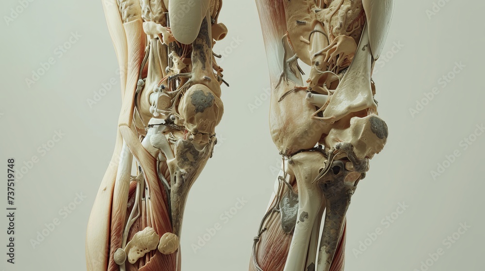 Detailed Anatomical Model of the Knee Joint with Visible Ligaments ...