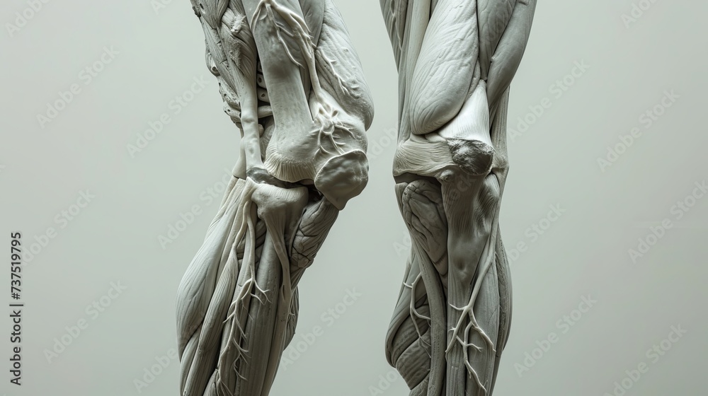 Precision Anatomical Representation of the Human Knee Area Highlighting ...