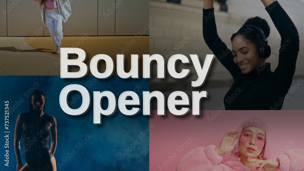 Bouncy Slides Slideshow Opener - Seamless Dynamic Transition Video or ...