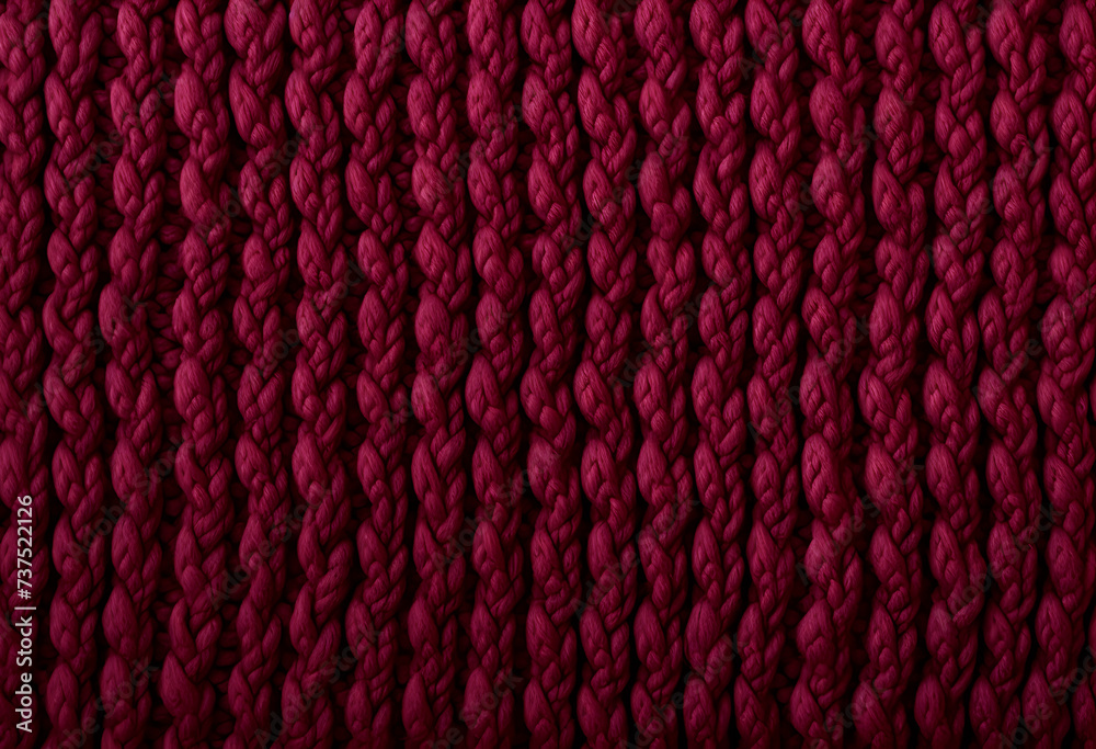 Rich Burgundy Knit Texture Close-Up. An inviting close-up image of a ...