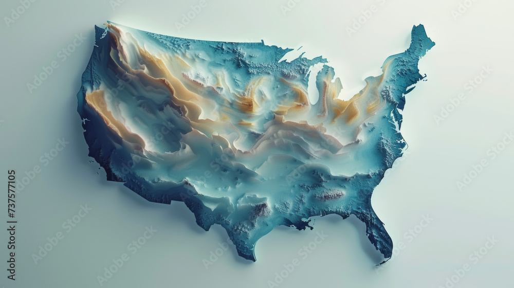 Poster map of United States of America. Travel map vector illustration ...