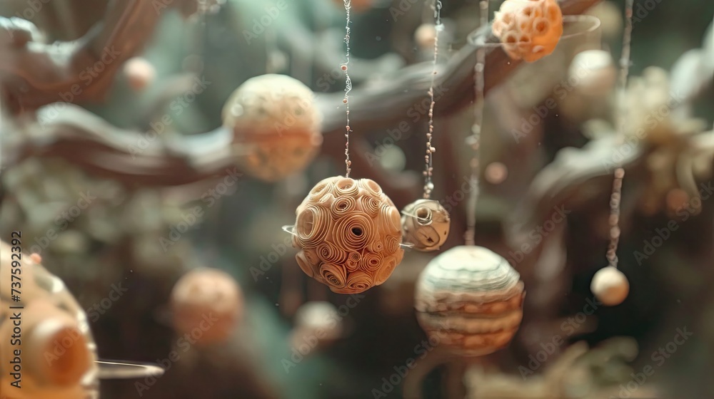 miniature planets and stars, in the desert, in outer space, the ...