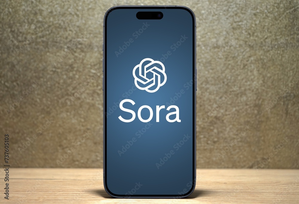 Sora Logo displayed on a modern smartphone, text-to-video model for ...