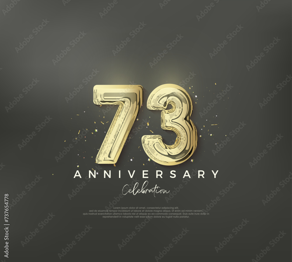 Vecteur Stock 73rd anniversary number, to celebrate a birthday with a ...