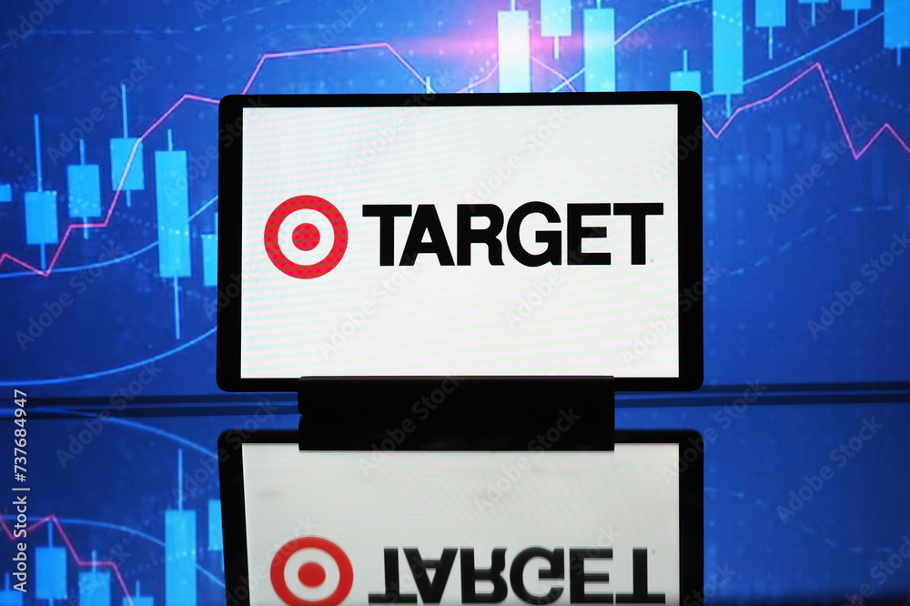 In this photo illustration, Target Corporation logo seen displayed on a ...