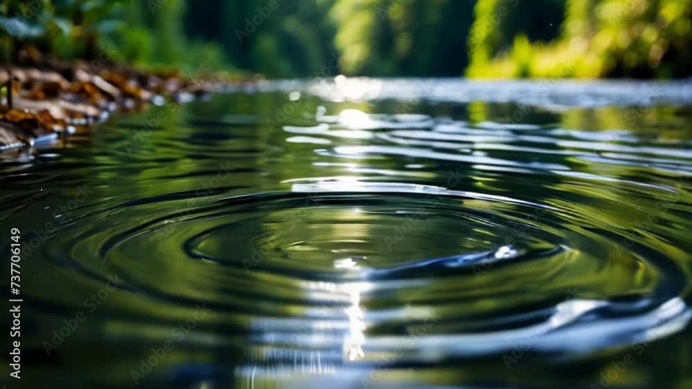 Vidéo Stock Expressing the beautiful dynamics of ripples and water flow ...
