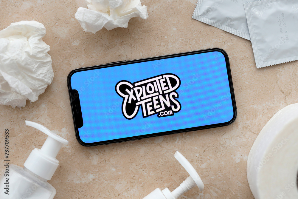 KYIV, UKRAINE - JANUARY 23, 2024 ExploitedTeens adult content website ...