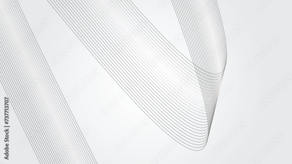 White gradient background with dynamic curve line wallpaper vector ...