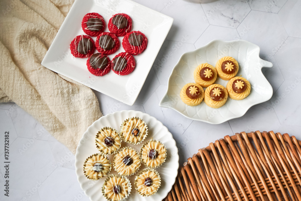 Popular cookies in Malaysia during celebration of Eid Mubarak (Hari ...