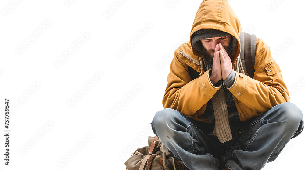 Desperate homeless people on transparent background PNG. Growing ...