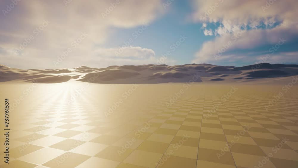3D desert map modeling. Low poly land. Low-poly CGI mountains. Desert ...