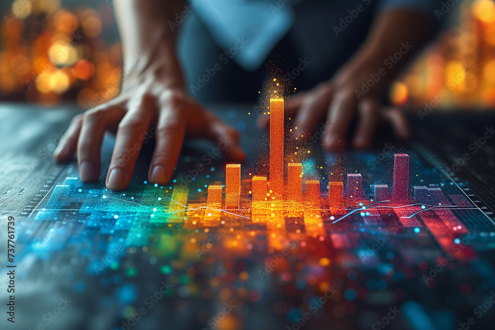 Dynamic bar chart symbolizing business growth and progress. Creative ...