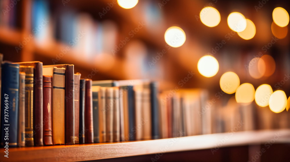 Classic literature collection in a library setting, showcasing the ...