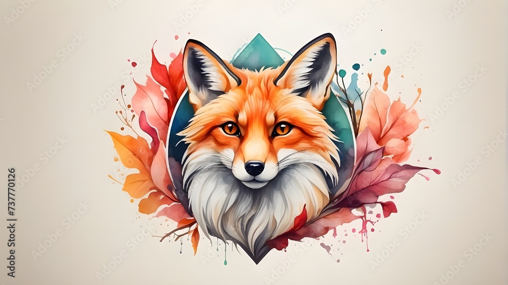 red fox with a blank, Imagine a logo that combines the elegance of ...