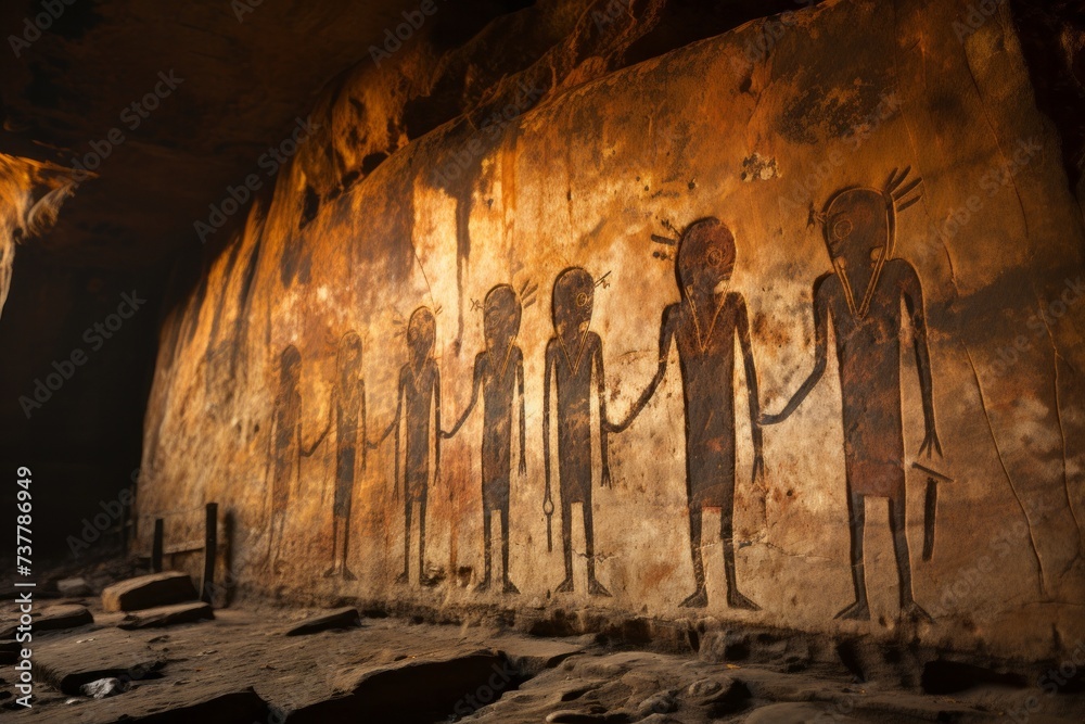 Prehistoric cave paintings over 4000 years The archaeological ...