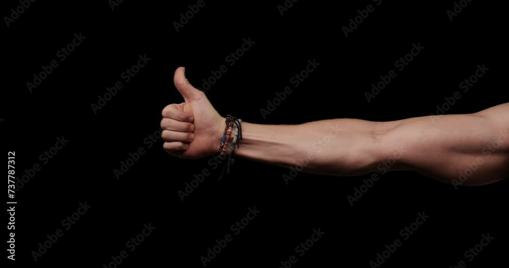 Hand gestures with alpha channel. "good job" thumbs up gesture ...