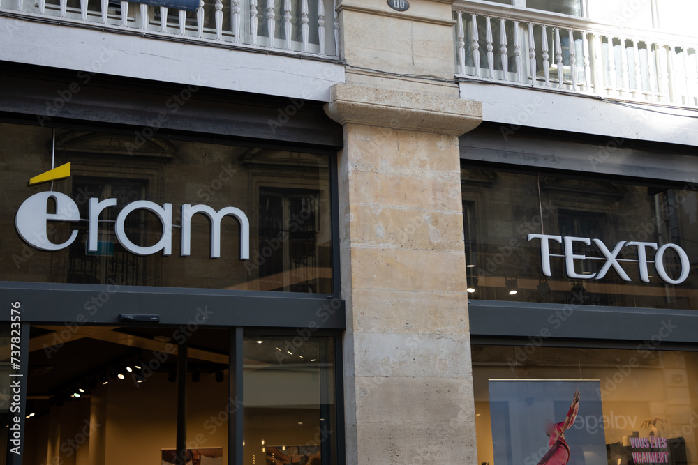 eram texto shop sign text and brand logo front of facade shoes footwear ...