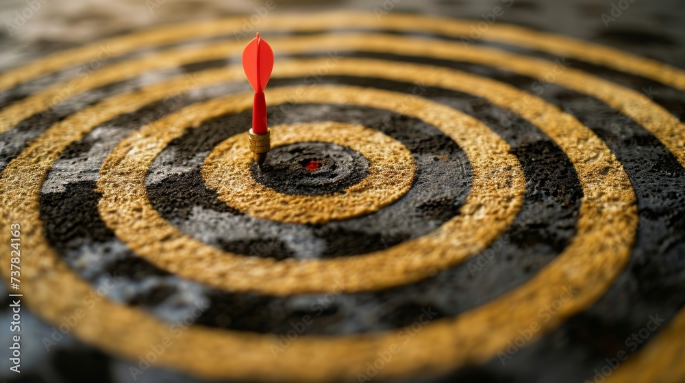 set goals for work. dart aiming at the target center business. goal ...