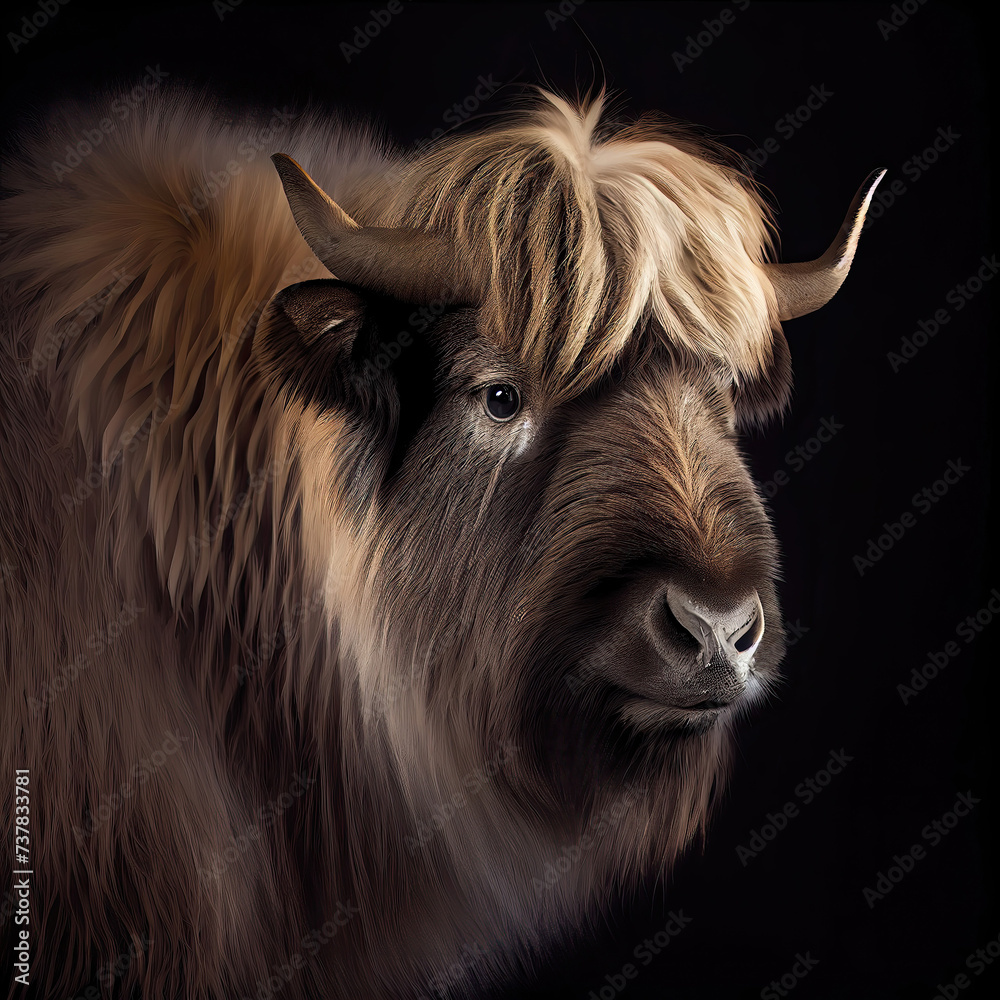 Stunning Takin Portrait in Professional Studio Setting Stock Photo ...