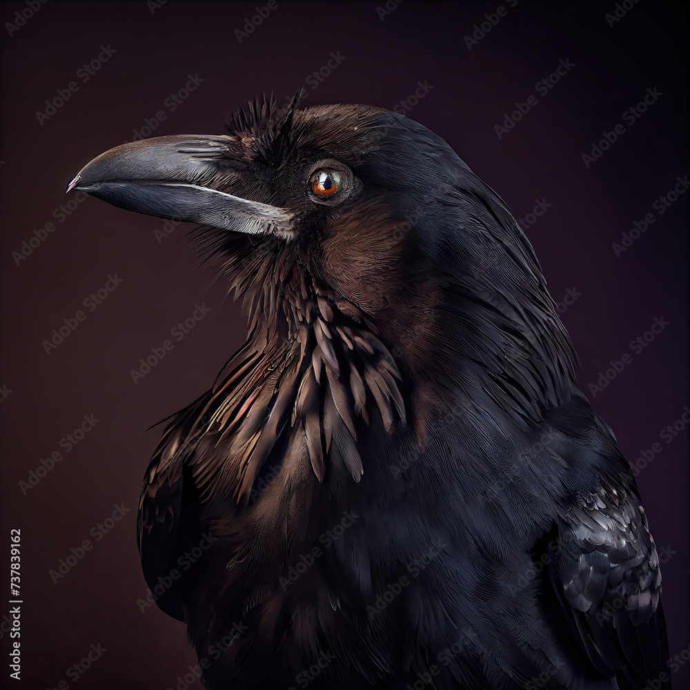 Stunning Hawaiian Crow Portrait in Artistic Studio Setting Stock Photo ...
