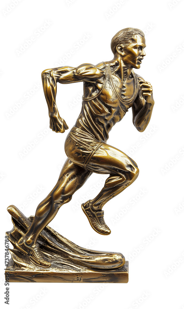 Running Marathon Trophy isolated for a transparent background Stock ...