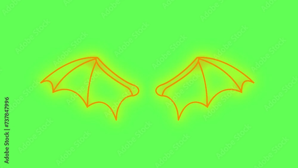 Vidéo Stock Angel wings green screen pack of three video , flying wings ...