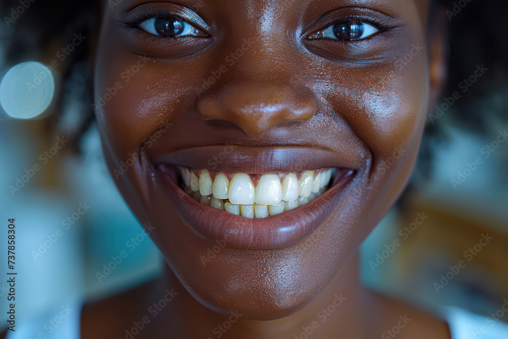 Black woman's teeth turning yellow And her teeth were noticeably whiter ...