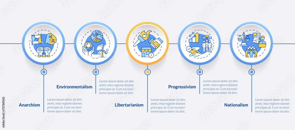 Political movement circle infographic template. Social equality. Data ...