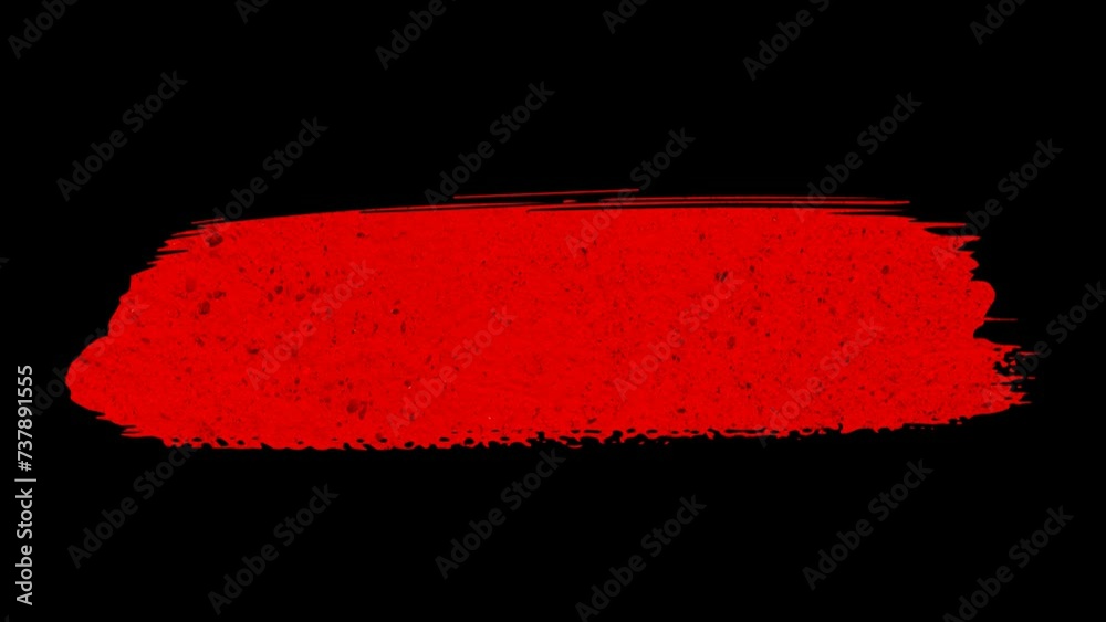 Stain of white paint, abstract CG animation of brush strokes ...