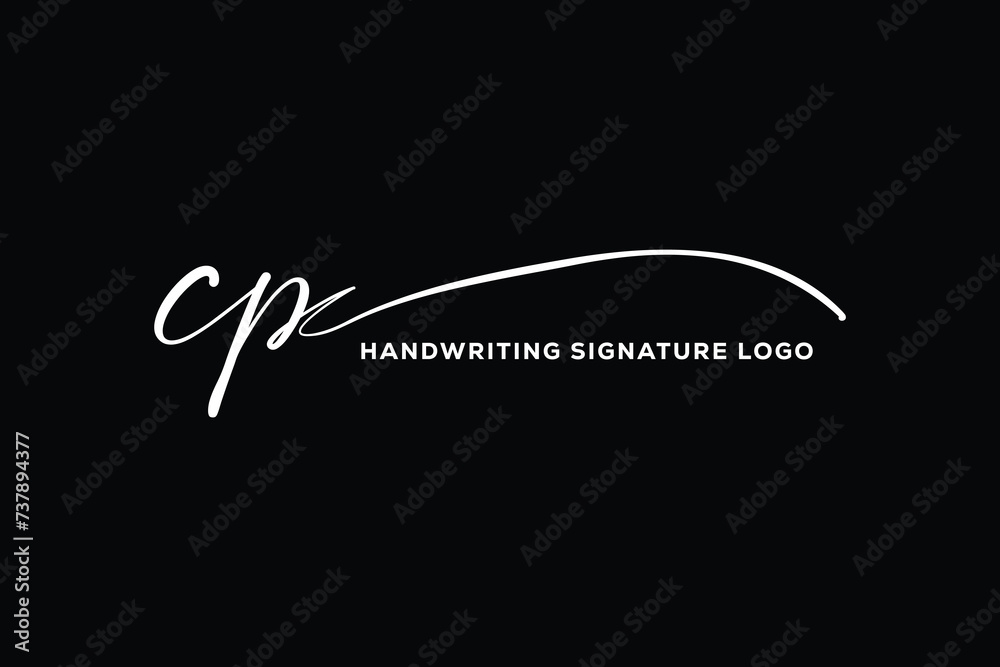 CP initials Handwriting signature logo. CP Hand drawn Calligraphy ...
