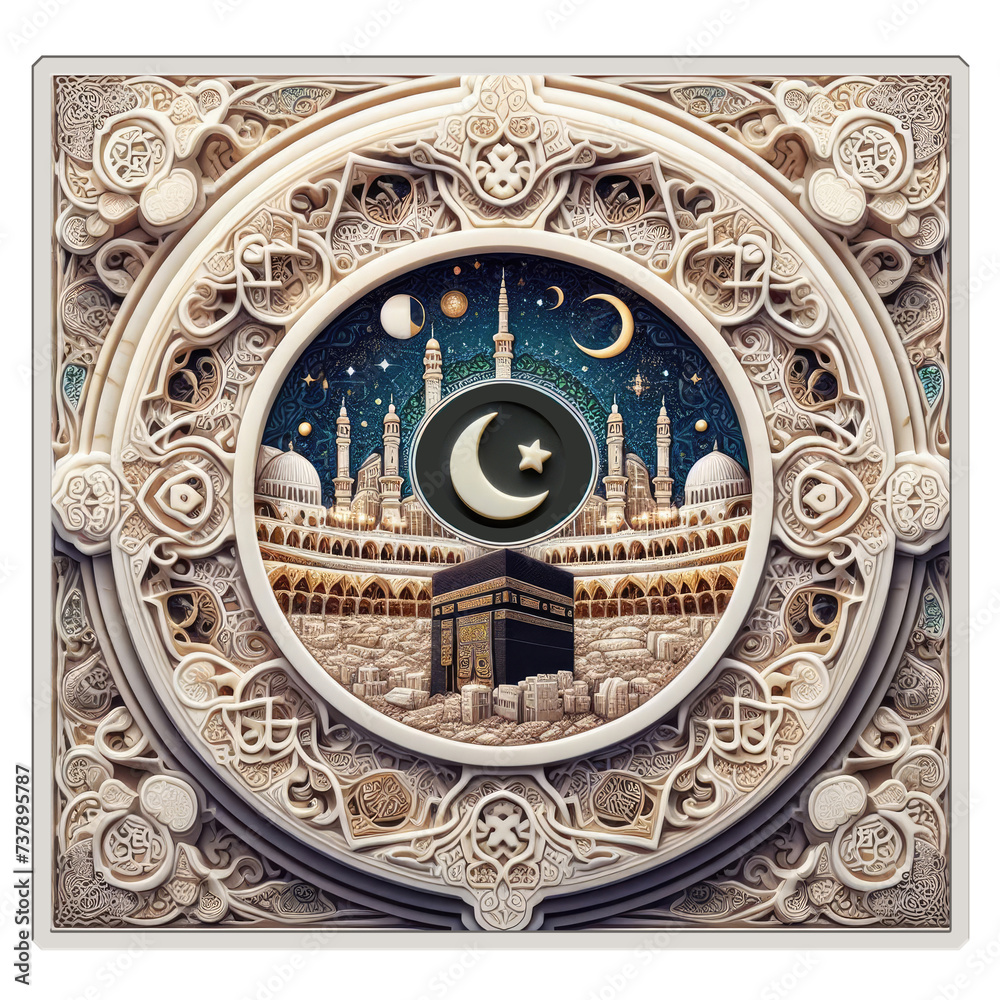kaaba grand mosque mecca islamic symbol and logo representing spirit of ...