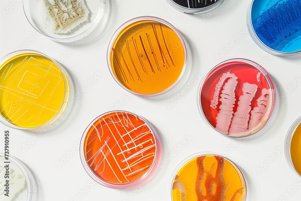 Selection of Bacterial Cultures Streaked on Agar Plates for Laboratory ...