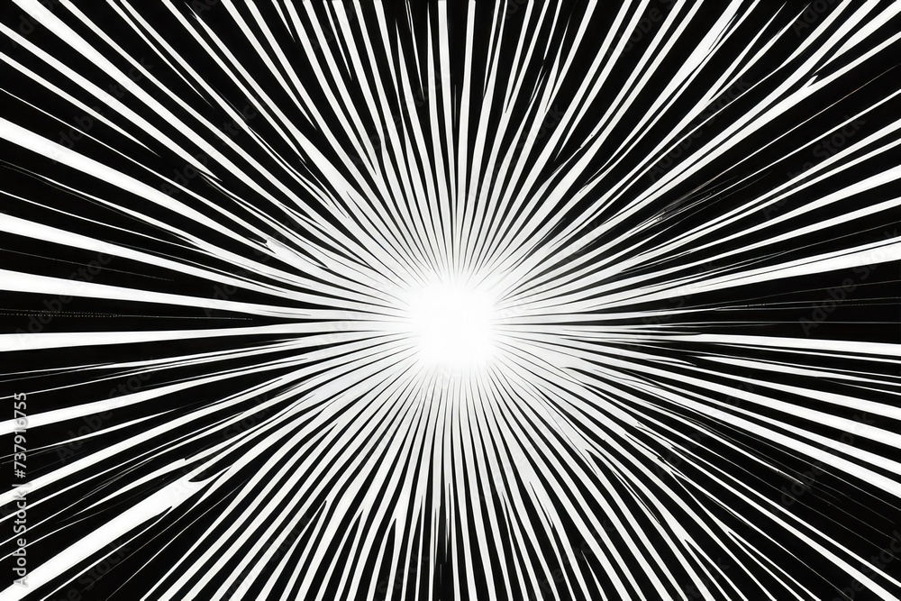 Starburst cartoon comic background. Pop art pattern with radial rays ...