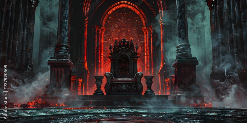 Majestic throne fit for a ruler exuding power and grandeur. Concept ...