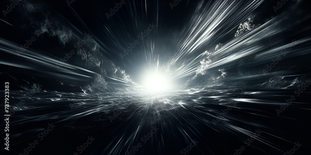 Abstract of speed motion in space starry outer space background A black ...