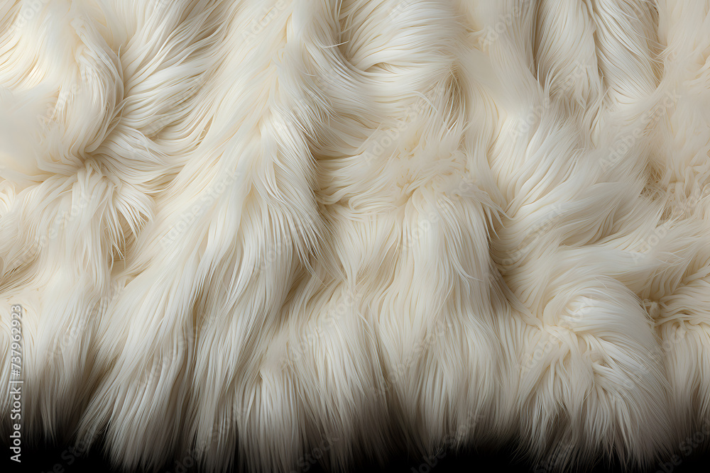 Soft White Fur Texture. A luxurious expanse of soft white fur with ...