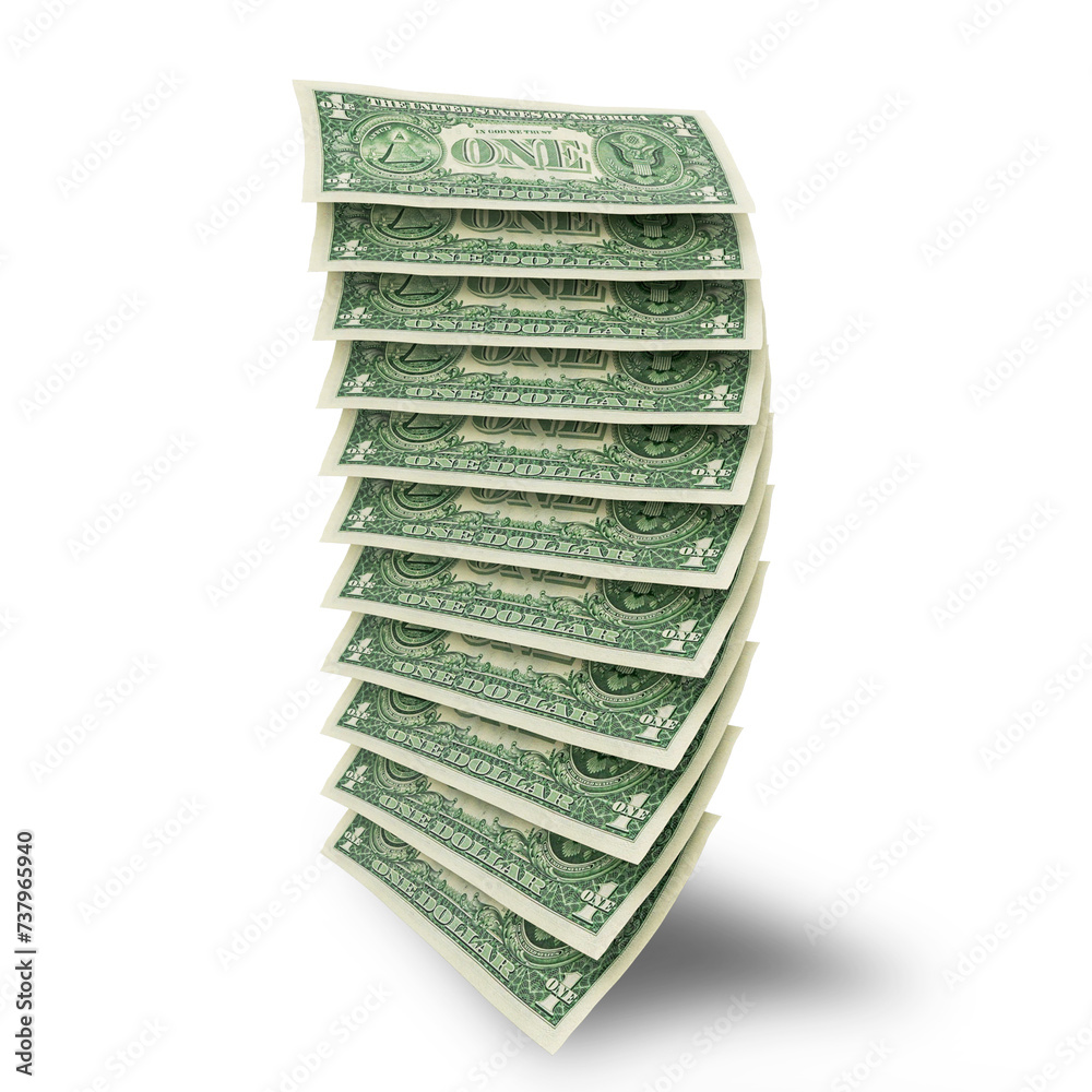 3D rendering of Stacks of United States of America Money 100 dollar ...