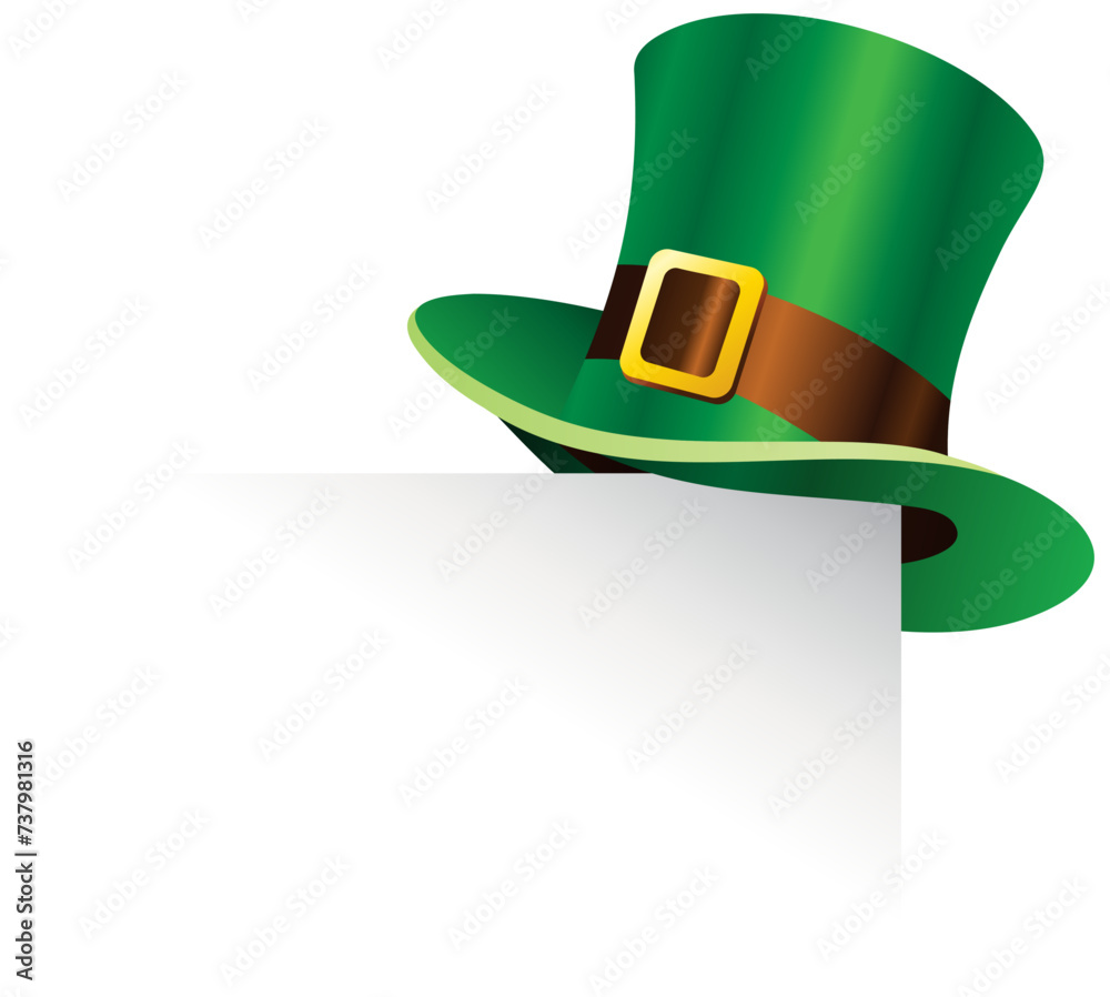 Leprechaun hat, frame, border, Patrick hat, corner, clipart, isolated ...