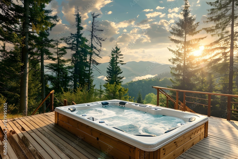 Luxurious alpine getaway boasts a summit jacuzzi offering stunning ...