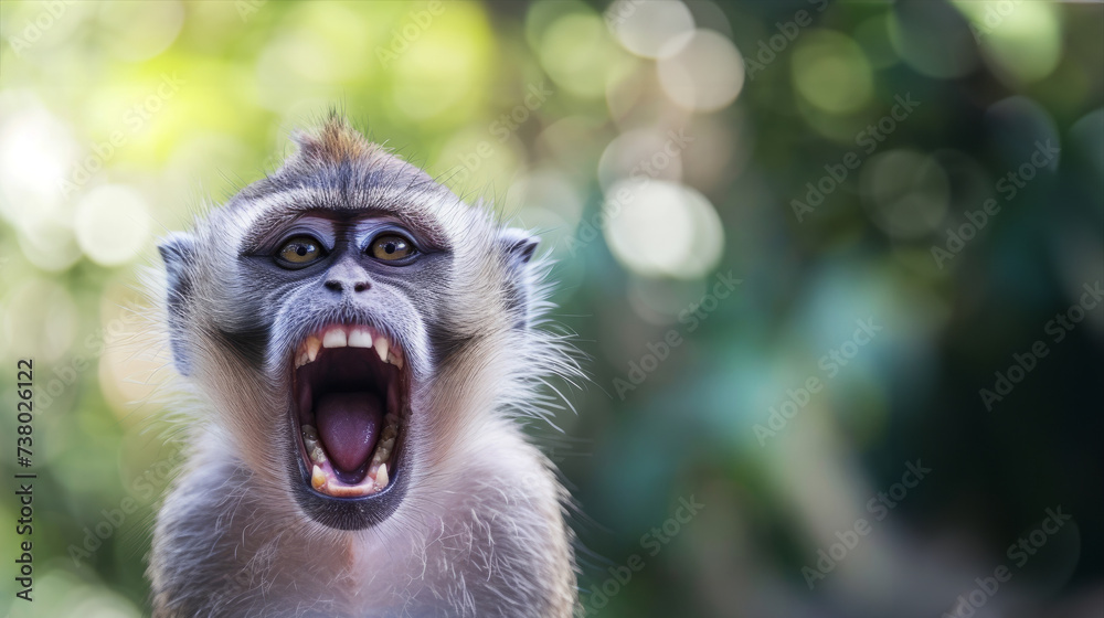 funny monkey. Comical animal making a funny face that's impossible not ...