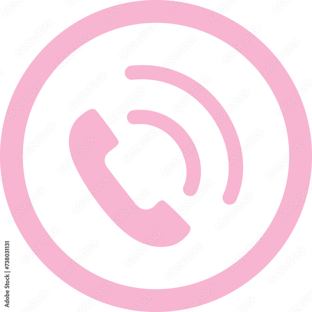 Cute Phone Icon For Contact Symbols In Media Stock Vector | Adobe Stock
