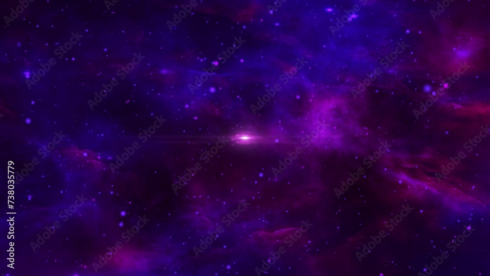 Space background. Flight in space with simulation of galaxies and ...