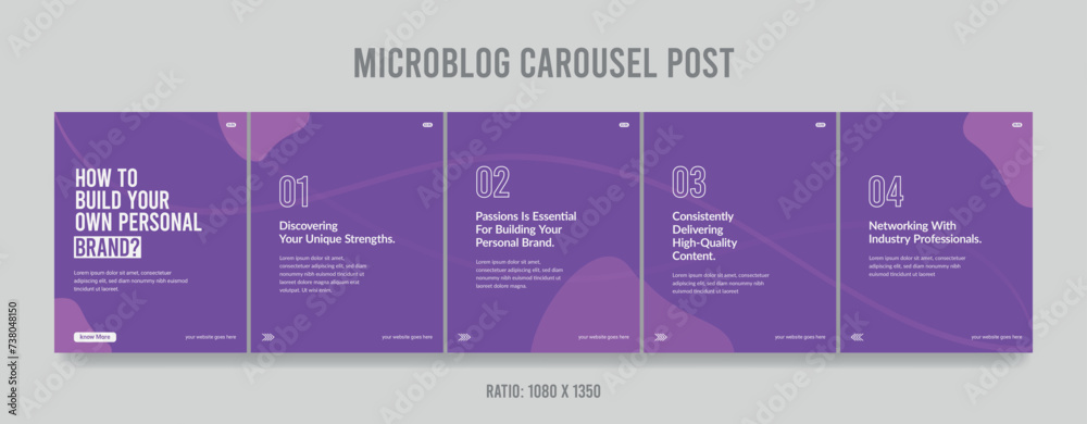 Linkedin Carousel Post Design, editable social media Instagram carousel ...