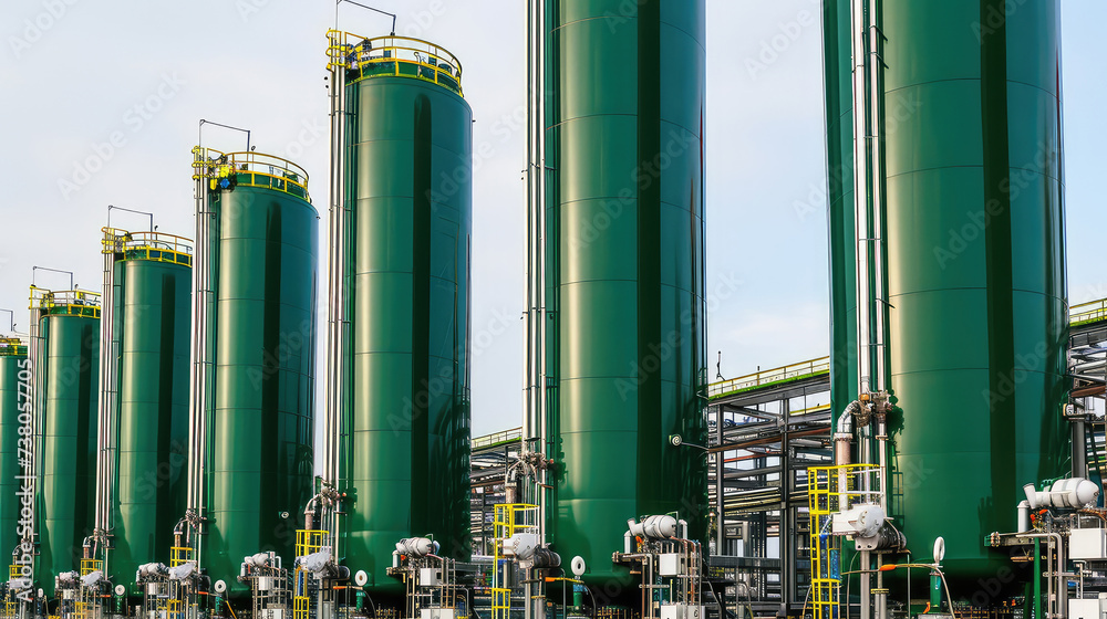 Tanks for storing methane - the result of processing agricultural waste ...