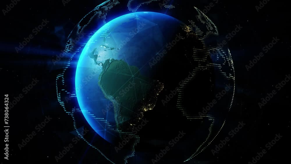 Planet Earth. Sun's rays from the rising sun illuminate the Earth ...